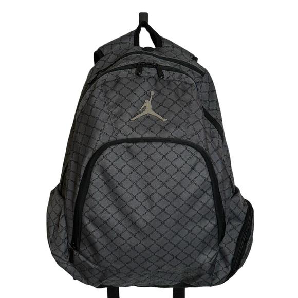 Jordan | Bags | Nike Air Jordan Jumpman Backpack Grey And Black Michael ...